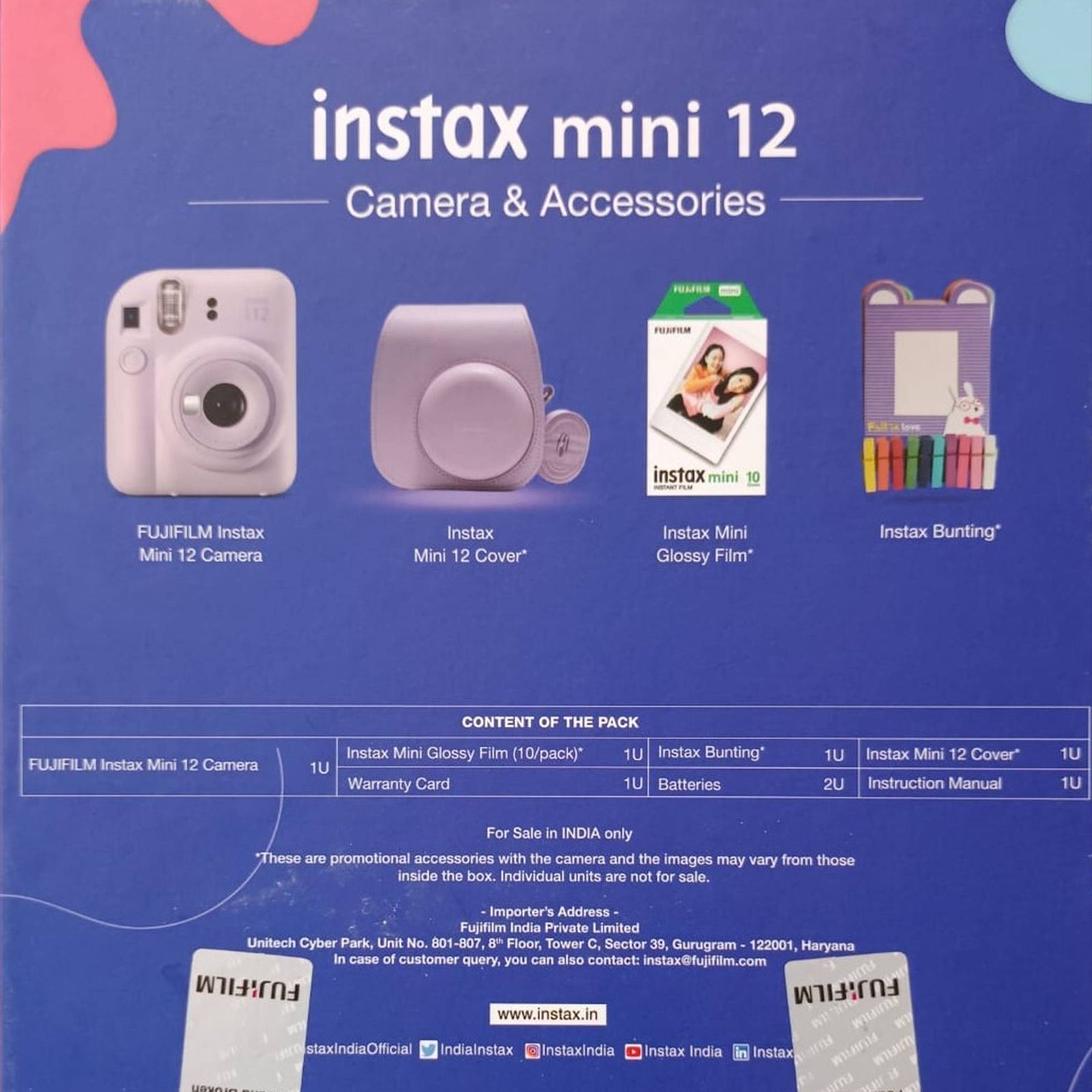 Buy FUJIFILM Instax Mini 12 Delight Box Instant Camera with 10 Shots (Mint Green) Online - Croma